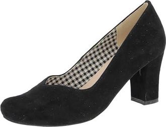 Hirschkogel Femme Damen Trachten Pumps Escarpins, Noir, 39 EU