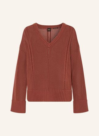HUGO BOSS Oversized-Pullover Fevran rot