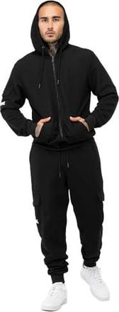 Lonsdale Rosslea Survêtement, Noir/Blanc, XXXL Homme