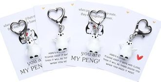 Generico Porte-cl&eacute;s mignon pour cl&eacute;s de voiture - de dessin anim&eacute; motivant | avec compartiment pour cartes de message pour sacs &agrave; dos - pour femmes hommes coup