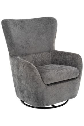 CARRYHOME Sessel, Anthrazit, Metall, Textil, 80x100x85 cm, Sitzfl&auml;che 360&deg; drehbar, Wohnzimmer, Sessel, Sonstige Sessel