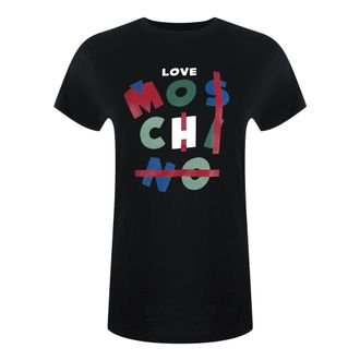 Moschino Jumble Logo Schwarzes T-shirt