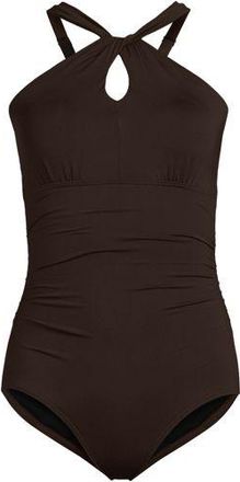 Lands End Badeanzug chlorresistent mit variablen Trägern, Damen, Größe:32-34 regular, Braun, Elasthan/Nylon-Mischung, by Lands End