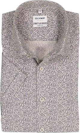 Olymp Herren Hemden braun Baumwoll-Stretch