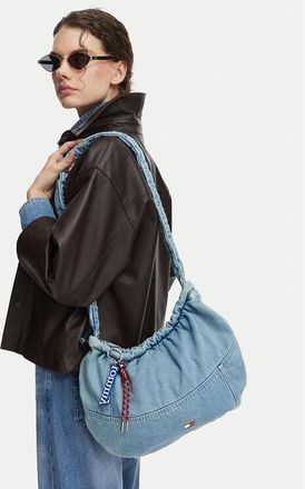 Tommy Hilfiger Handtasche Tjw Icon Charms Denim Hobo AW0AW19259 Blau