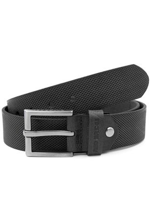 Red Bridge Herren G&uuml;rtel Echtleder Lederg&uuml;rtel Leather Belt Scratched Honeycomb Black 105