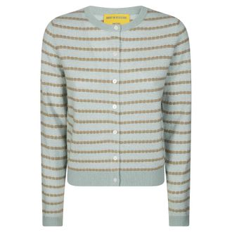 Guest In Residence Pebble Stripe Jane Cardigan - - Knitwear - Damen - Gr&uuml;n - XS
