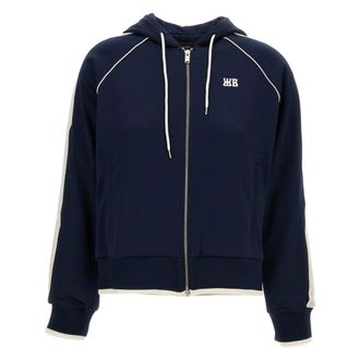 Wales Bonner Wales Bonner, Femme, Sweatshirts et sweats &agrave; capuche, Bleu, Taille: 38 FR SweaT-shirt zipp&eacute;