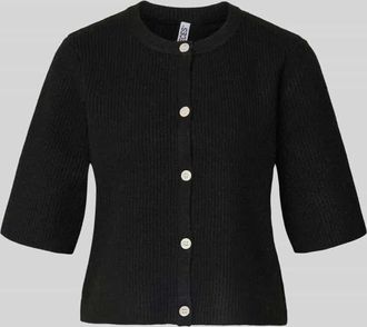 Pieces Boxy Fit Strickjacke aus Rippstrick Modell SILLY