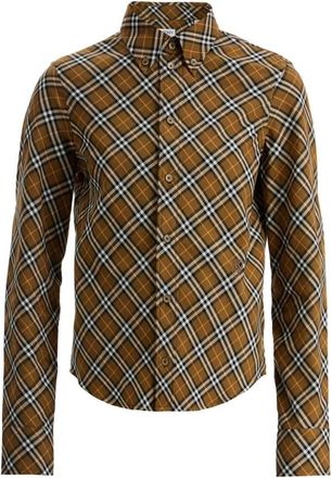 Burberry Femme, Blouses et Chemises, Beige, Taille: 38 FR Classic Check Long Sleeve Shirt