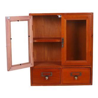 BESPORTBLE ULTECHNOVO Vintage Wandschrank Niedriger Aufbewahrungsschrank mit Glatter Oberfl&auml;che Rustikaler Schrank f&uuml;r Schlafzimmer und Wohnbereich Multifunktion