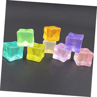 Valiclud 30 Stück Leuchtende Eiswürfel Realistische Deko Eiswürfel für Party Hochzeit Fotorequisiten Vasefüllung DIY Zubehör
