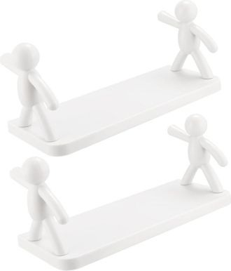 Cabilock 2 Stück Wandregal Aus Kunststoff Selbstklebendes Kleines Schwebendes Regal Für Bad Und Küche Platzsparend Und Einfach Zu Montieren