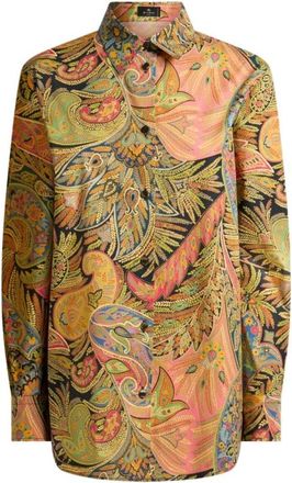 Etro Femme, Blouses et Chemises, Multicolore, Taille: 46 FR Printed Cotton Shirt