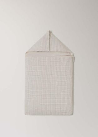 Mango Sac pour poussette en coton imprim&eacute; mini carreaux marron moyen - Home - Taille unique - MANGO HOME