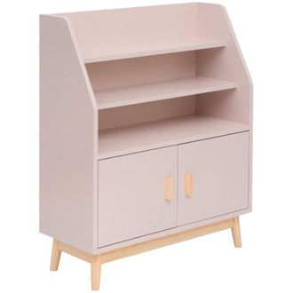 Mobili Rebecca Mobili Rebecca - Kinder-Bücherregal Rebecca Mobili Bataw 100x80x33 mdf Kiefern Rosa Braun