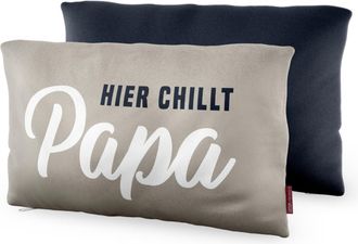 La Vida Kuschelkissen, Hier CHILLT Papa, Dekokissen, Reisekissen