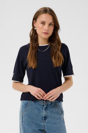 Saint Tropez Strickpullover MilaSZ Contrast Stripe SS Pullover Viskosemischung, Regular fit