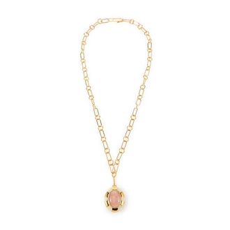 Aur&eacute;lie Bidermann Collier Mirasol &agrave; large cha&icirc;ne en laiton et plaqu&eacute; or