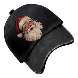 Generic Casquette de baseball pour homme - Imprim&eacute; P&egrave;re No&euml;l | Sangle &eacute;lastique r&eacute;glable | Chapeau vintage | Pour golf, hiver, cyclisme, p&ecirc;che, plage, soleil,
