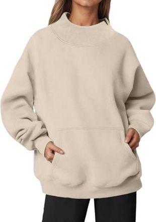 Generic Sweat-shirt ample &agrave; &eacute;paules tombantes pour femme avec doublure en polaire - Coupe ample - Manches longues - Confortable - Style gothique - Tendance au