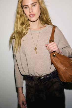 Gerard Darel Pull ample en cachemire - RETA - Beige ros&eacute;