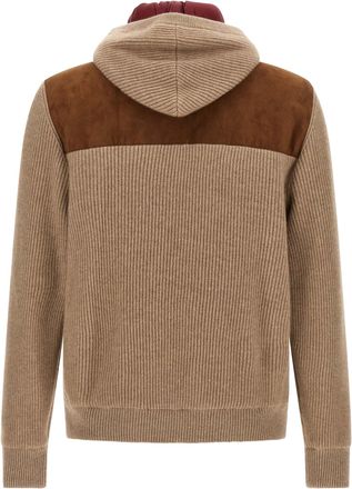 Brunello Cucinelli Suede and Cashmere Blend Jacket - Brown