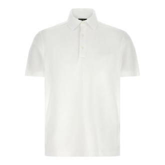 Ermenegildo Zegna Cotton Piquet Polo Shirt - - Tops - Herren - Wei&szlig; - M