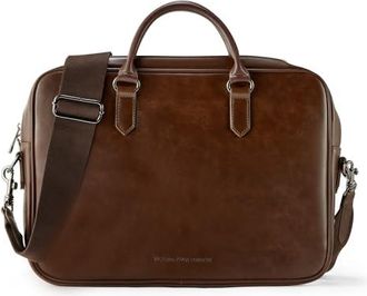 Victoria Hyde London Sacoche pour ordinateur portable de 14 pouces pour homme - Grand sac daffaires - Sac à bandoulière - Sac à bandoulière, Café