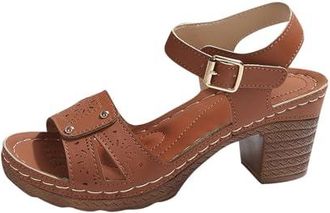 Generic Sandales &eacute;paisses d&eacute;contract&eacute;es &agrave; bout ouvert et &agrave; lani&egrave;res pour femme, couleur unie, respirantes, confortables, &eacute;l&eacute;gantes, polyvalentes, sandales &agrave; t