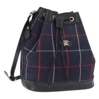 Burberry Sac bandouli&egrave;re en toile Pre-owned - Femme - Pre-owned - Bleu - Taille: ONE Size
