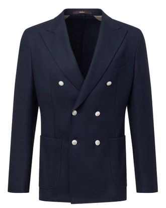 Windsor Ungef&uuml;ttertes zweireihiges Sakko aus einem Woll-Mix, Shaped Fit in