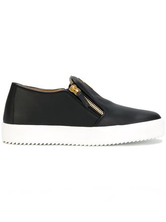 Giuseppe Zanotti chaussures de skate &agrave; zips - Noir