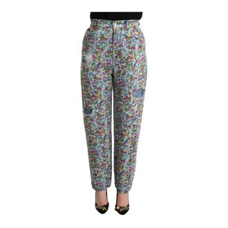 Dolce & Gabbana High Waist Denim Tapered Jeans - - Jeans - Damen - Mehrfarbig - S