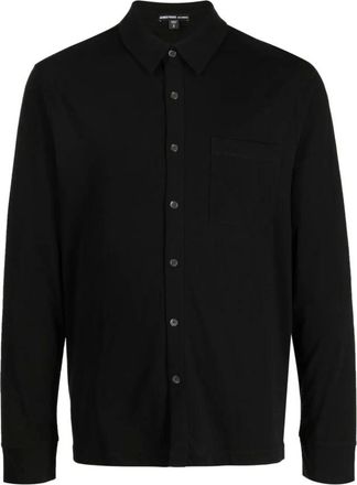 James Perse Homme, Chemises, Noir, Taille: 2XL Clean Finish Jersey Shirt