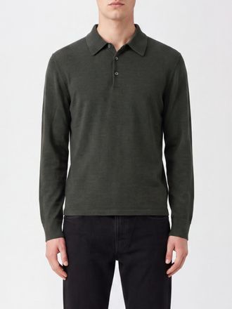 The Row Polo slim fit &agrave; manches longues en m&eacute;lange de laine et de soie