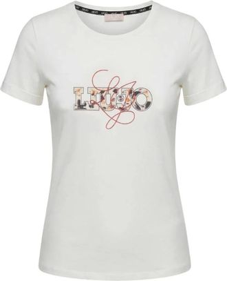 Liu Jo Femme, Tops, Blanc, Taille: 38 FR ECS Moda T-Shirt