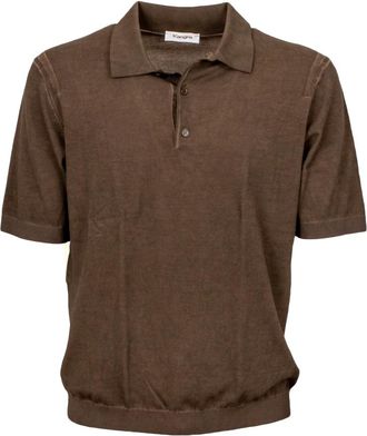 KANGRA Homme, Tops, Brun, Taille: S Polo bottoni tinto vintage