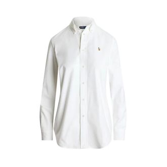 Polo Ralph Lauren Femme, Blouses et Chemises, Blanc, Taille: 44 FR Chemise avec Logo Brod&eacute;