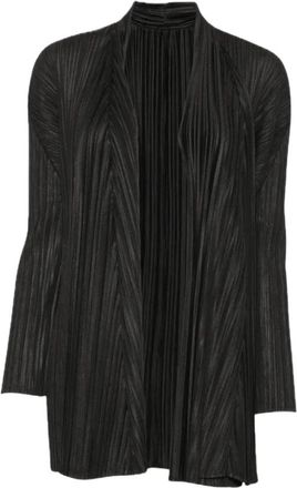 Issey Miyake Pleats Please Cardigan - - Knitwear - Damen - Schwarzk - 2XL