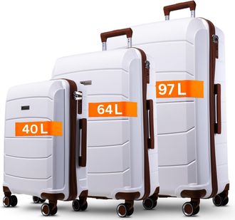 Cocoono Graz Koffer SET 3 Teilig Hartschale - mit TSA Schloss, Koffer & Trolleys, Kofferset, Hartschalenkoffer, Reisekoffer mit Rollen, Kofferset 3 Teilig Har