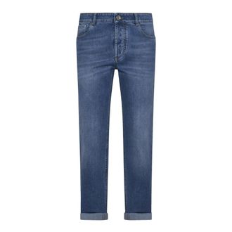 Brunello Cucinelli Indigo Blue Slim Cut Jeans - - Jeans - Herren - Blau - 4XL