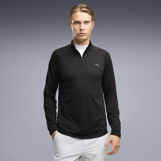 Puma Pure Grid Golfjacke mit Rei&szlig;verschluss bis zum Hals Herren, Kleidung, Schwarz, XXL