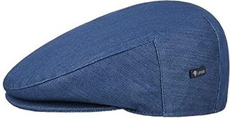 LIPODO Casquette Inglese Jeans Femme/Homme - Made in Italy en Gavroche avec Visiere, Doublure Printemps-ete Ete - 58 cm Denim