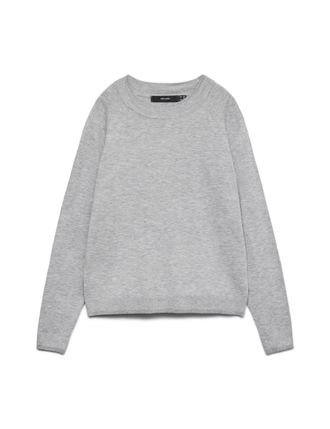 Vero Moda Damen Vmhappiness Ls Raglan Pullove Ga Boo Rep, Light Grey Melange, XL