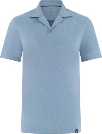 Boggi Milano Homme, Tops, Bleu, Taille: M Polo en m&eacute;lange de Tencel, polyester et lin