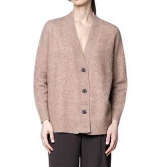 Kaos Strickjacke mit V-Ausschnitt - - Knitwear - Damen - Beige - L
