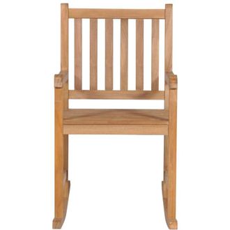 vidaXL Schaukelstuhl Massivholz Teak - Vidaxl