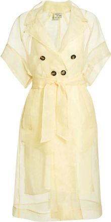 Baum Und Pferdgarten Femme, Manteaux, Jaune, Taille: 38 FR Devore Chiffon Wrap Dress