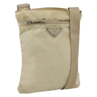 Prada Pre-owned Vintage Nylon Schultertasche - - Pre-owned - Damen - Beige - ONE SIZE